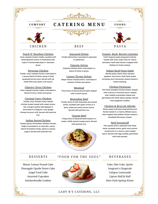 Catering Menu – Lady K's Catering, LLC