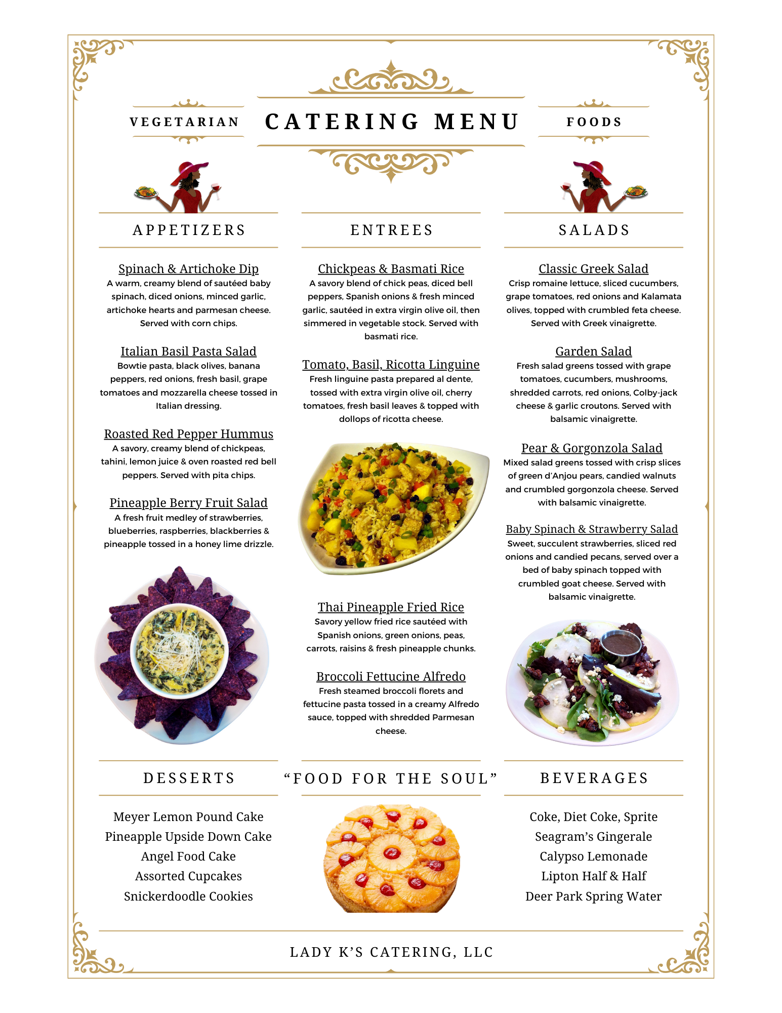 Vegetarian Menu – Lady K's Catering, LLC